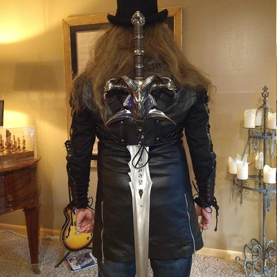 Vertical Leather Back Scabbard With Captain America Style Straps ...