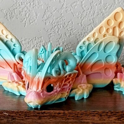 3D Printed Phoenix Fire Pyro Dragon, Articulated Dragon Figurine ...
