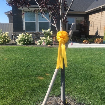 YELLOW RIBBON Deployment BOW Weatherproof for the Troops 6 - Etsy