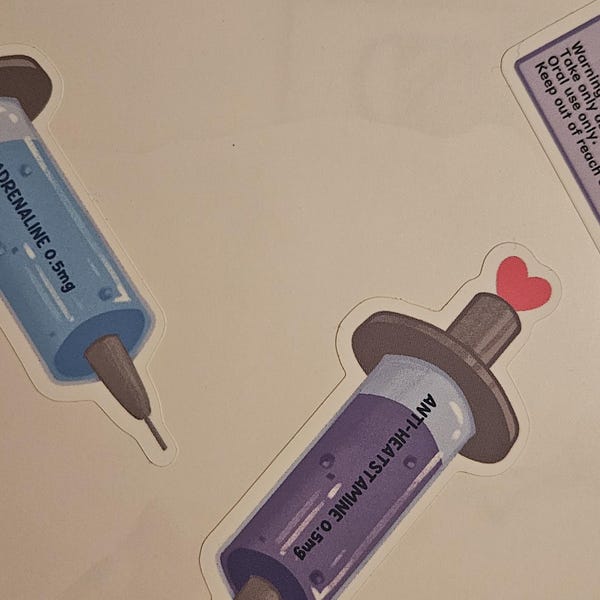 Omegaverse Medication Die Cut Stickers | Yaoi BL Journal Planner ...