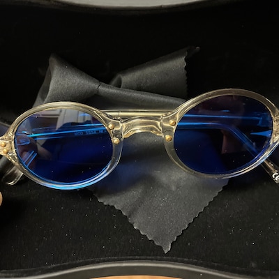 Vintage Round Sunglasses Metal Frame Plastic Temples Goth - Etsy
