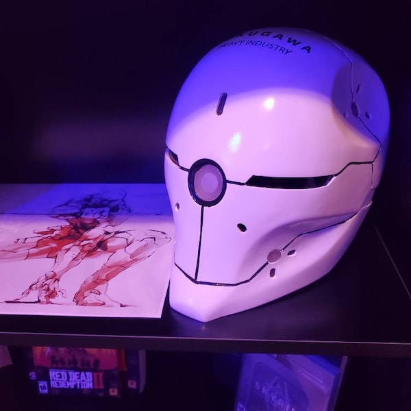 Custom Metal Gear Solid Gray Fox Helmet Mask Halloween Costume Cosplay ...