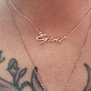 Custom Handwriting Jewelry Handwriting Necklace | Etsy