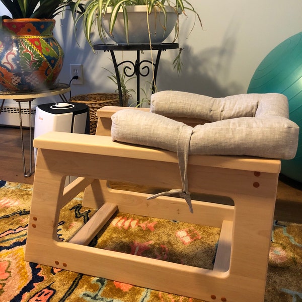 Iyengar Yoga Back Bending Bench. Wooden Yoga Bench. Viparita Dandasana ...