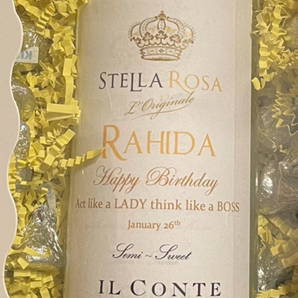 Custom Wine Label,custom Stella Rosa Label,custom Wine Gift,750ml Wine ...