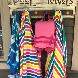 Custom Pool Sign, Pool Towel Holder, Pool Sign, Pool Towel Rack, Pool ...
