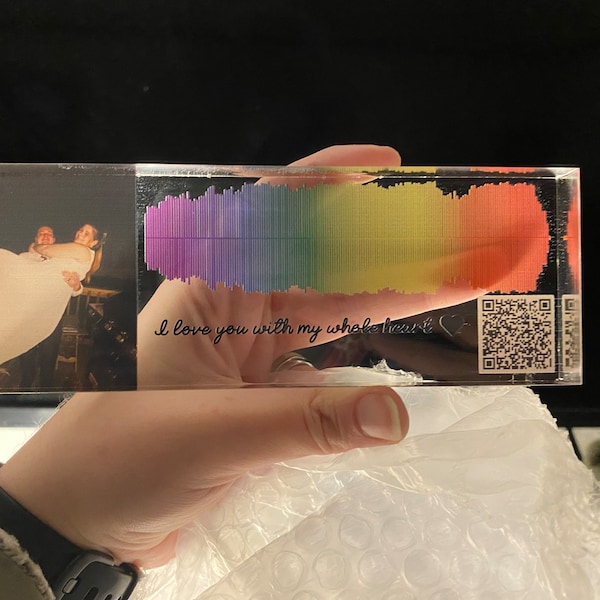 Soundwave Art QR Code | Song Plaque CUSTOM | Sound Wave With QR Code ...