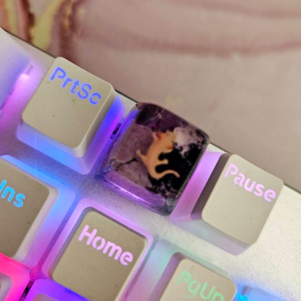 Purple Axolotl Artisan Keycap, Custom Keycap, Artisan Keycap, Cherry Mx ...