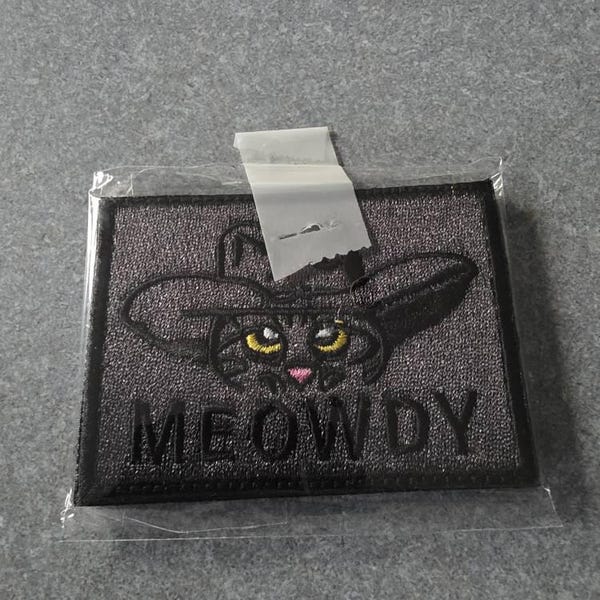 Meowdy Embroidered Patch Cute Animal Morale Tactical Hook and Loop for ...