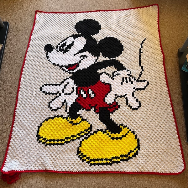Crochet Pattern C2C Big Mouse Graphghan, Corner to Corner Crochet, C2c ...