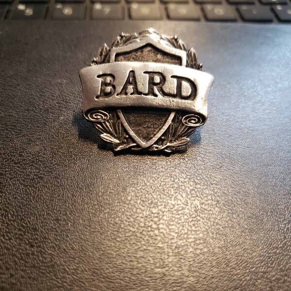 Bard Class Badge - RPG Character Class Pin - Handcrafted Pewter ...