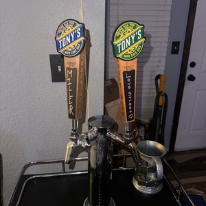 Walnut Custom Beer Tap Handle With Chalkboard Insert, Hop Edition ...