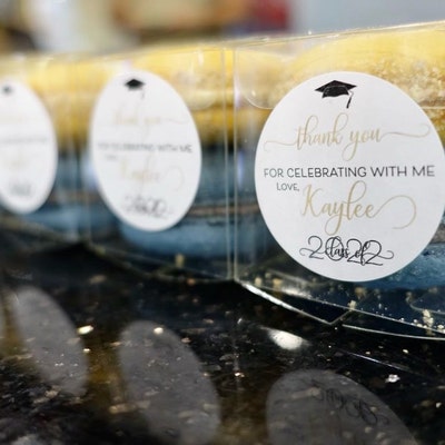 Graduation Thank You Sticker, Graduation Party Favor Sticker, Class of ...