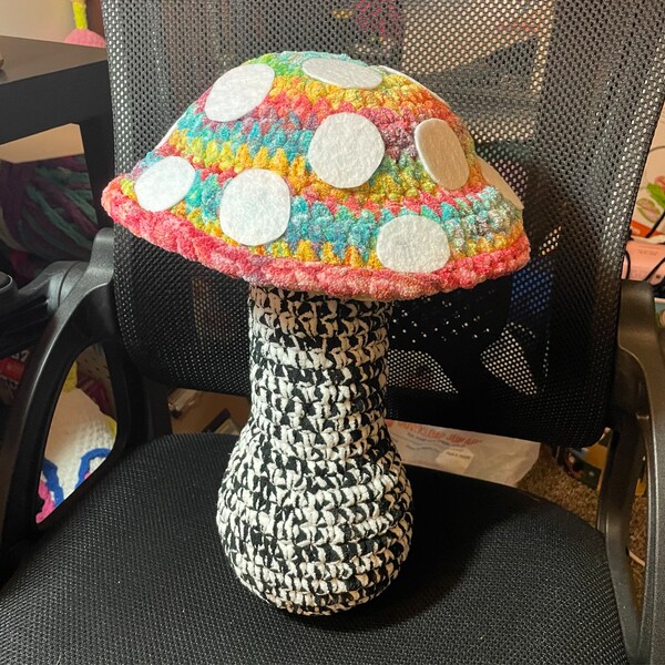 Giant Mushroom Crochet Pattern PDF Jumbo Plush Mushroom Pattern Large ...