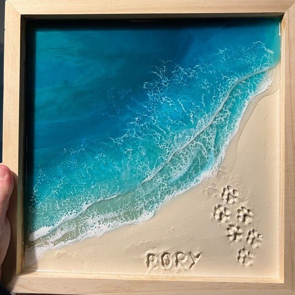 Ocean Artwork MADE TO ORDER, Beach Scene Wall Art, Realistic Resin ...