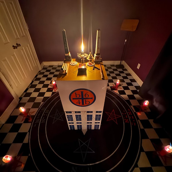 Hekate Robe, Hekate Ritual Robe, Black Tau Robe With Belt, Magic Tunic ...