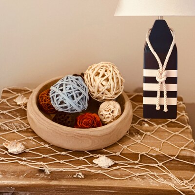 Lobster Buoy Lamp, Lobster Trap Buoy, Nautical Lighting, Coastal ...