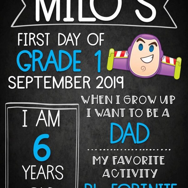 First Day of School Printable Signs | Back to School | Kids Digital ...