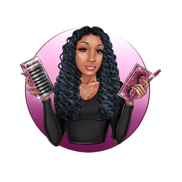 Digital Portrait Logo Digital Portrait Logo Design Custom Portrait Logo ...