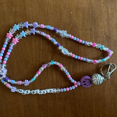 Pastel Rainbow Star Lanyard - Etsy