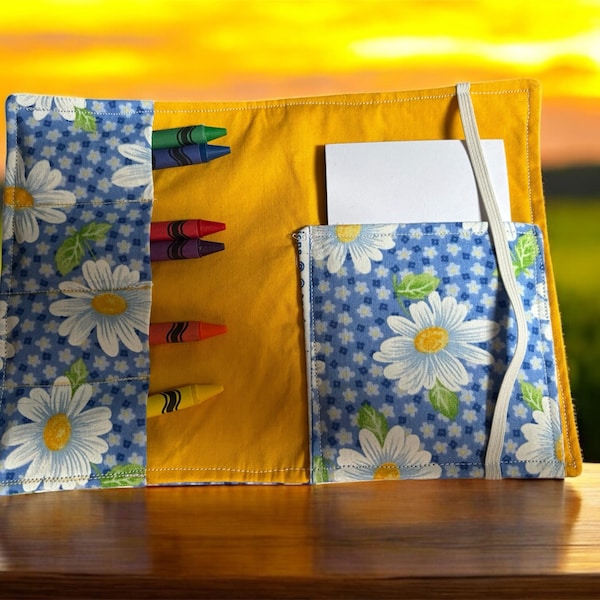 Mini CRAYON WALLET PDF Travel Drawing Case Carrier, Kids Activity Bag ...