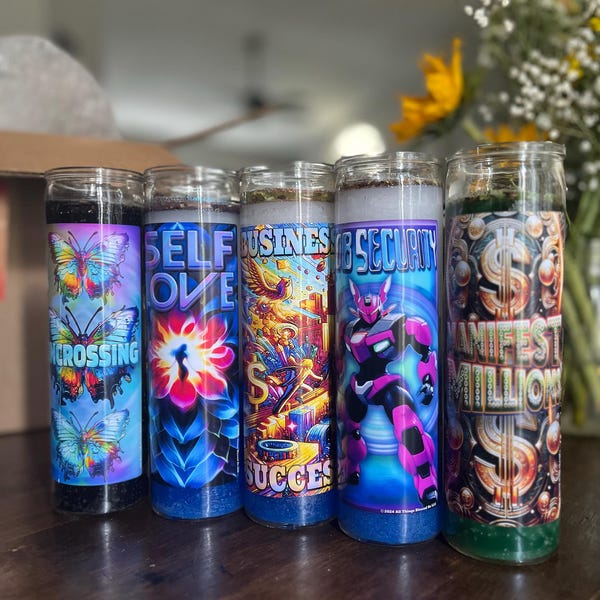 PROTECT ME and MINE Three-candle Ritual Set for Protection , Candle Magic, Witch Set, Spell ...