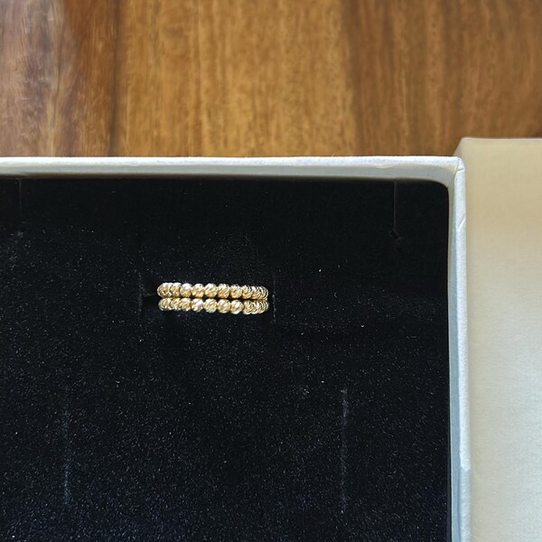 14K Gold Heartbeat Ring, Lifeline Pulse Band Ring, Love Forever Ring ...