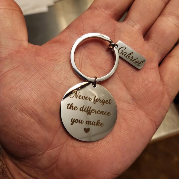 Personalized Stainless Steel Keychain: Inspirational Gift - Etsy