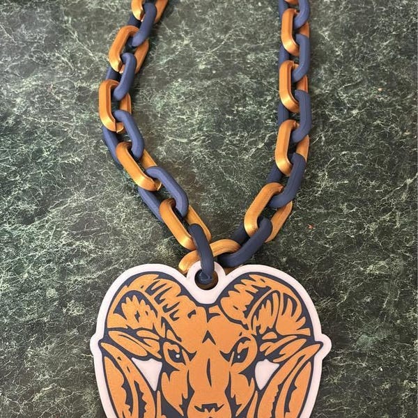 Custom Fan Chain Giant Logo Necklace Sports Homerun Turnover Jumbo ...