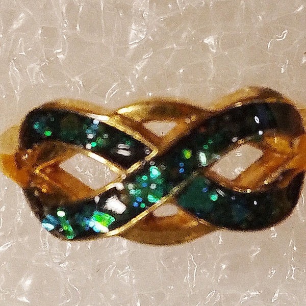 925 Sterling Solid Silver, Infinity Blank Channel Ring Setting, Good ...