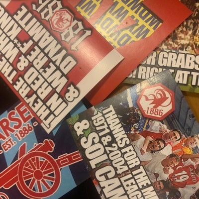 100 X Sunderland Stickers Based on SAFC Poster Shirt Scarf Pin Badge ...