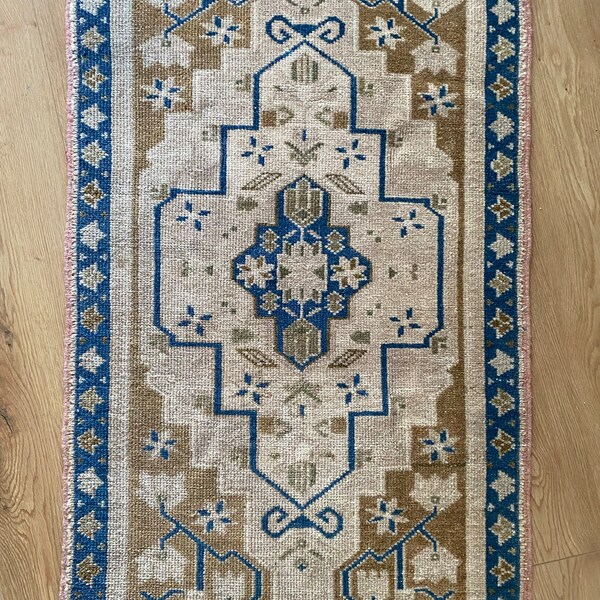 3x9 Red Oriental Runner, Neutral Runner, Handmade Oushak Rug, Soft ...