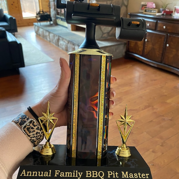 BBQ Smoker Trophy BBQ Award. Free Custom Engraving - Etsy