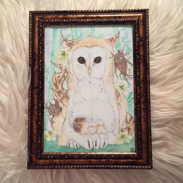 OOAK Fantasy Art Owl Griffin Decorative Spooky Magnet - Etsy