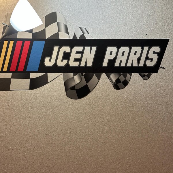 Nascar Inspired Decal, Nascar Wall Design, Car Wall Mural, Personalized ...