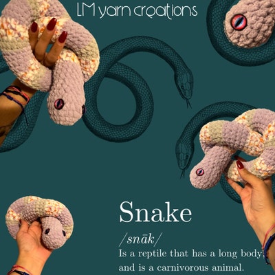 Large Chonky Snake Plushie Pattern Crochet Pattern English Pattern ...