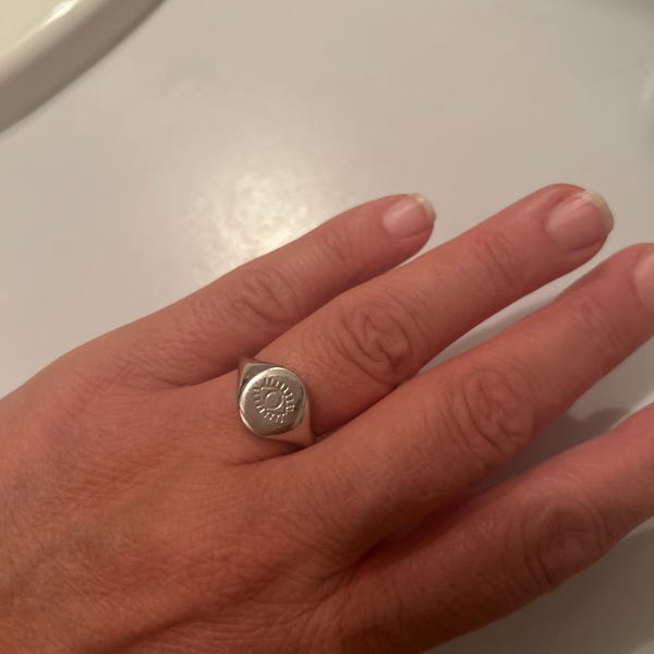 925 Sterling Silver Art Deco Signet Ring - Monogram Signet Ring ...