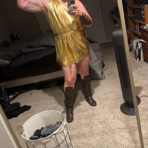 Men’s Greek Goddess Tunic Gold Halloween Costume - Etsy
