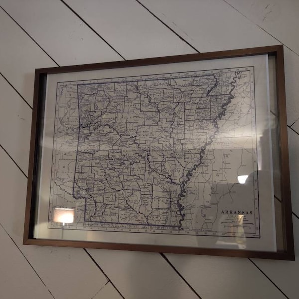Arkansas - State Map - Blueprint - Vintage - Grunge - Print - Poster - Etsy