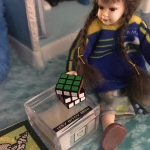 3x3 Working Dollhouse Rubik Cube Puzzle Toy, Turns!, World's Smallest ...