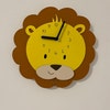 Lion Clock Children's Clock Nursery Bedroom Decor Personalised Gift ...