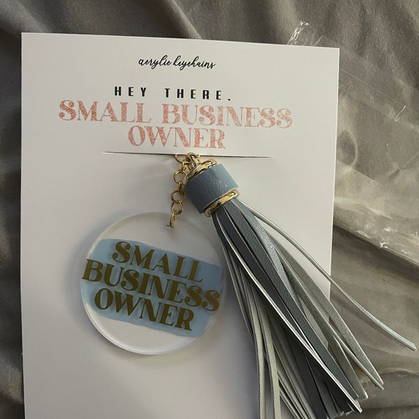 READY TO SHIP Small Business Owner Keyring Acrylic Painted Back ...