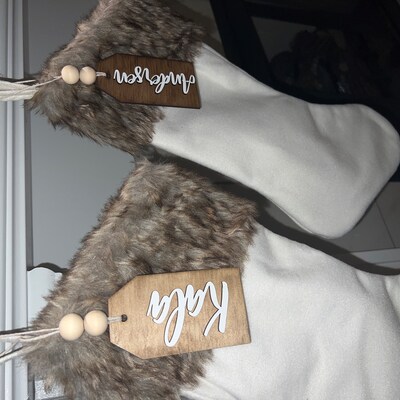 Stocking Tags, Christmas Tags, Christmas Stocking Tag, Stocking Name ...