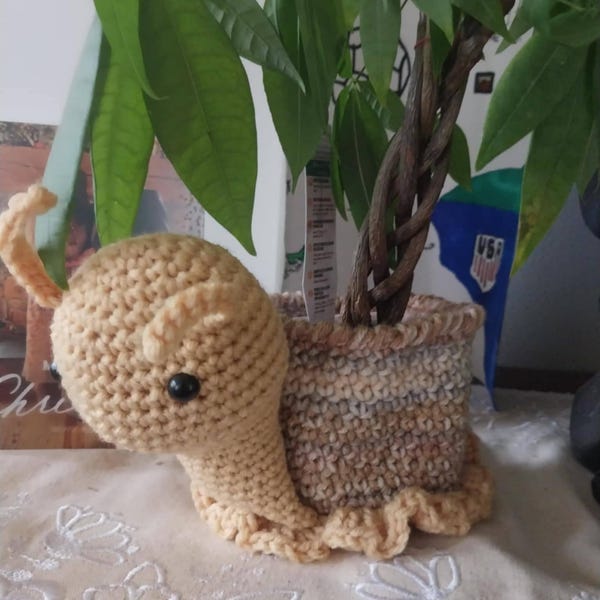 Crochet Snail Planter PDF Pattern - Etsy