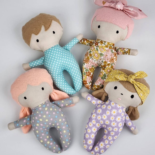 Mini Pal, Baby Doll Sewing Pattern, Pdf Sewing Pattern, Tiny Doll ...