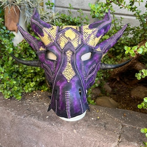 PDF Pattern Leather Dragon Mask - Etsy