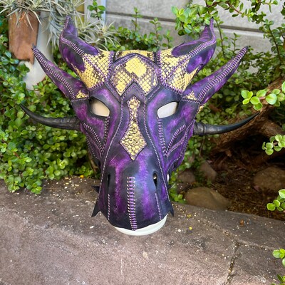 PDF Pattern Leather Dragon Mask - Etsy