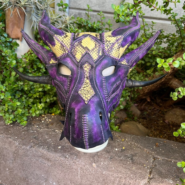 PDF Pattern Leather Dragon Mask - Etsy