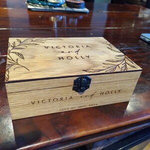 Wooden Walnut Oak Memory Keepsake Box Personalized Gift for Her, Girl ...