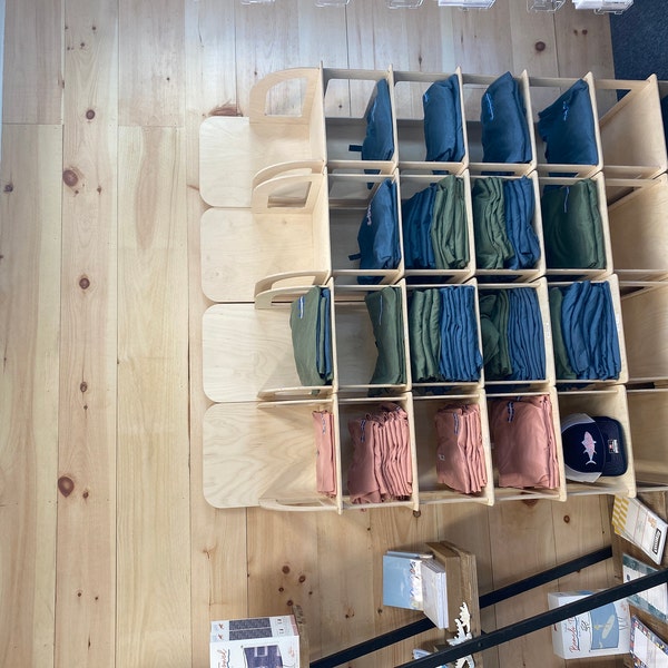 T-shirt Retail Display Rack, 5 Tier Floor Display Rack, Collapsible ...